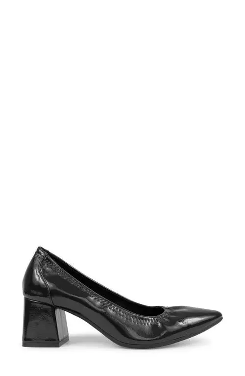 Aerosoles Elisea Pointed Toe Pumps - Black Crinkle Patent