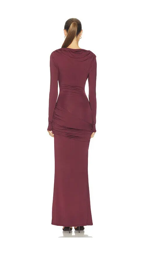 Buy Paris Georgia Draped Jersey Dress - Oxblood At 30% Off | Editorialist