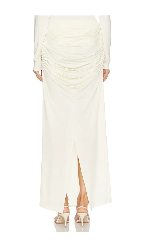 Paris Georgia Raffy Draped Skirt - Cream