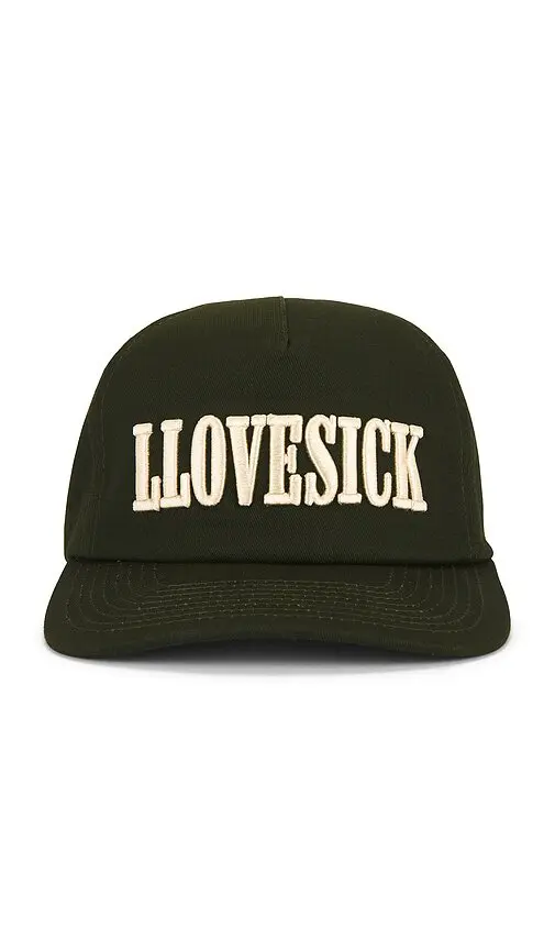 LLOVESICK Embroidered Franchise Cap - Hunter Green