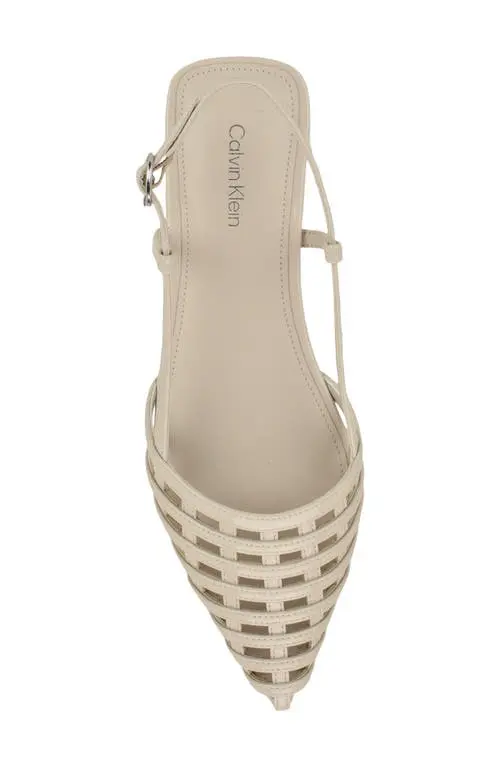 Calvin Klein Slingback Flats - Ivory