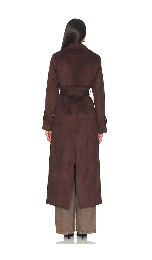 SNDYS. Sutton Faux Suede Trench Coat