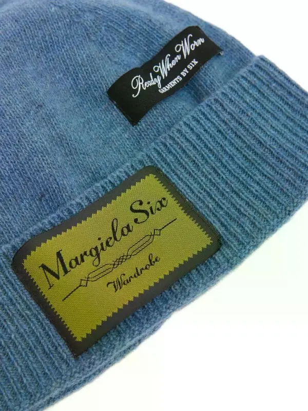 MAISON MARGIELA Logo-patch Beanie - Blue