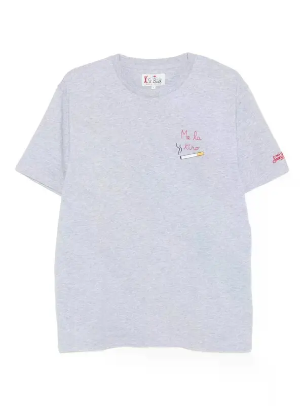 MC2 SAINT BARTH Cigarette-embroidered T-shirt