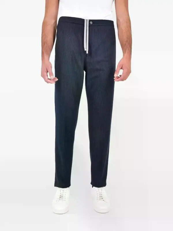Boglioli Pinstripe Drawstring Trousers