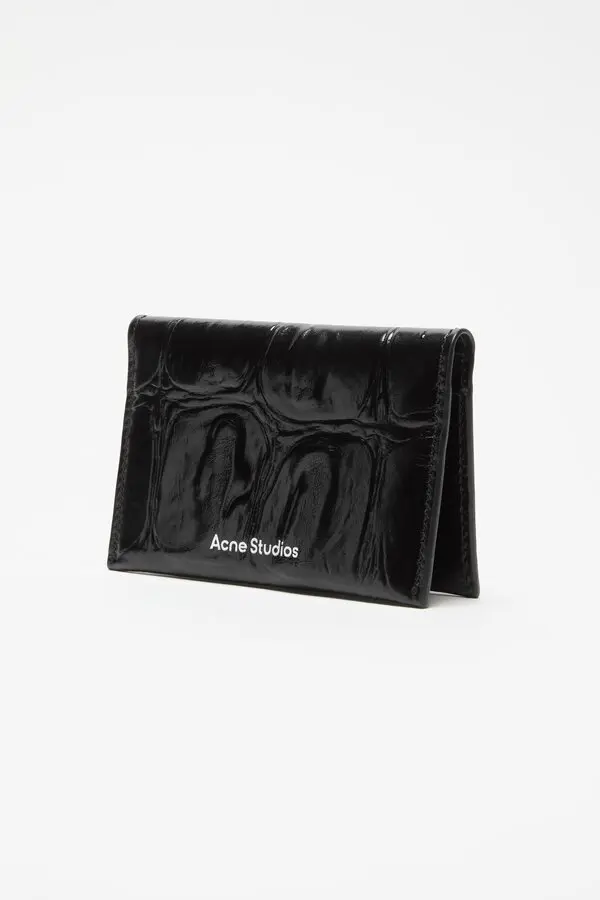 Acne Studios Folded Leather Wallet - Black