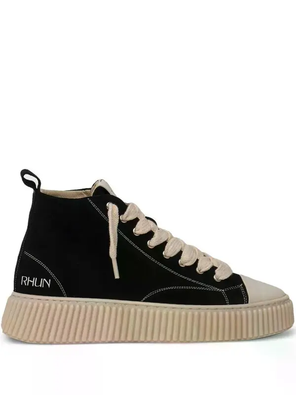RHUN High-top Fluted-sole Sneakers