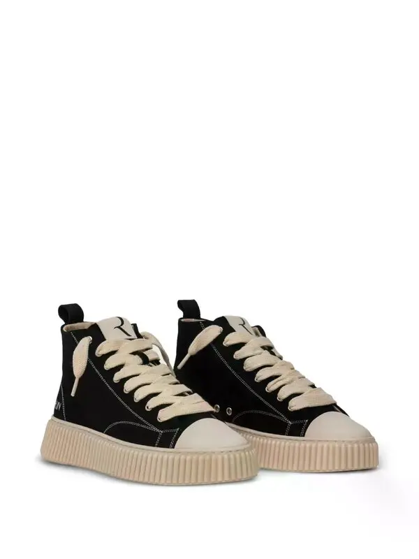 RHUN High-top Fluted-sole Sneakers