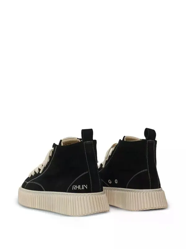 RHUN High-top Fluted-sole Sneakers