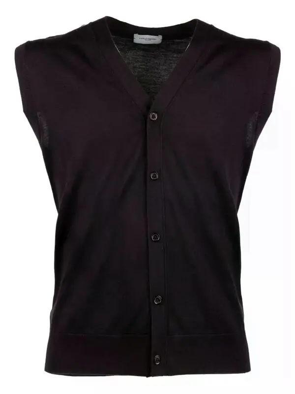 PAOLO PECORA Button Sleeveless Vest