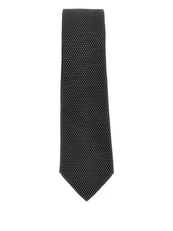 Emporio Armani Polka Dot Neck Tie - Black