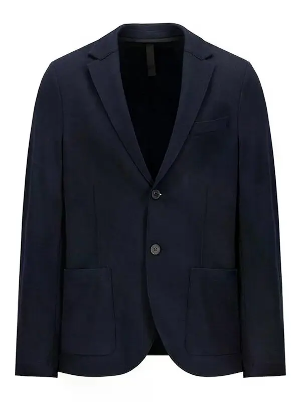 Harris Wharf London Single-breasted Merino Jacket - Blue
