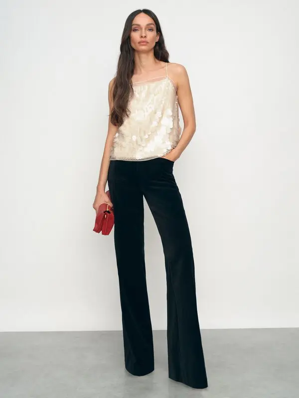 REISS Sequin Cami Top