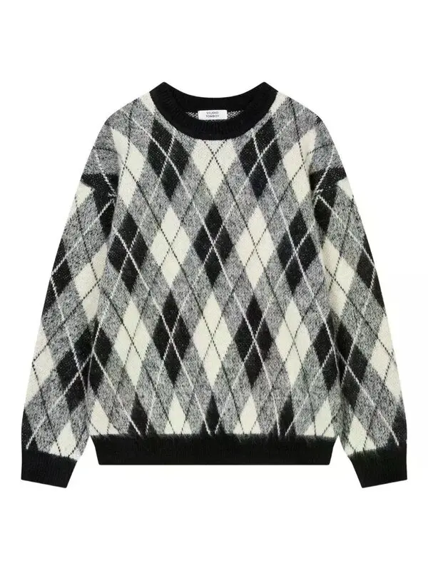 STUDIO TOMBOY Argyle-pattern Sweater