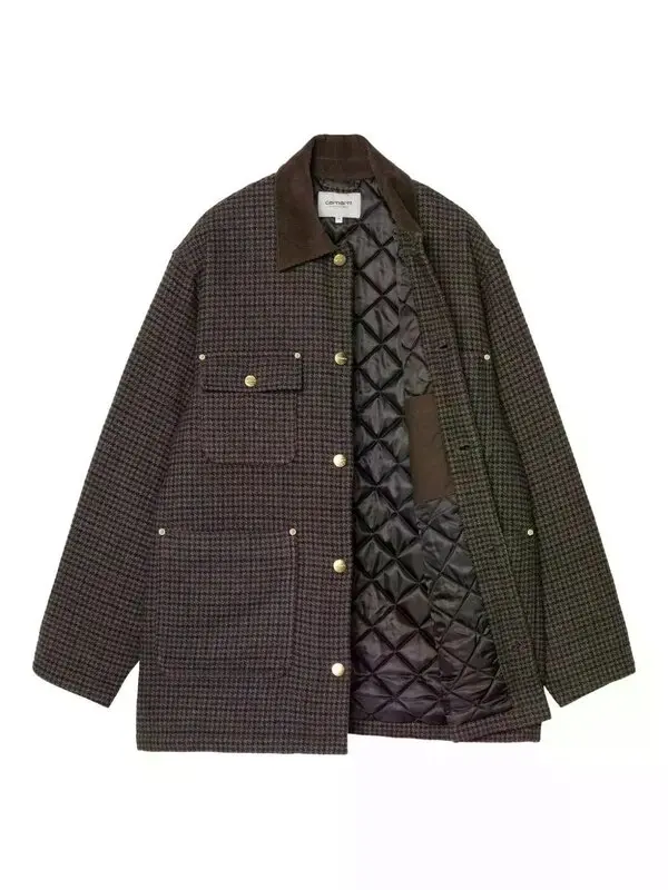 Carhartt Work In Progress Corduroy-collar Check Coat