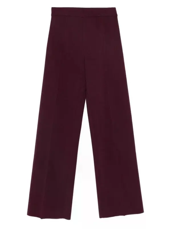 MRZ Seam Detail Wool Trousers - Red