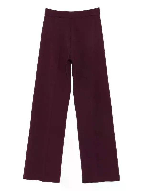MRZ Seam Detail Wool Trousers - Red