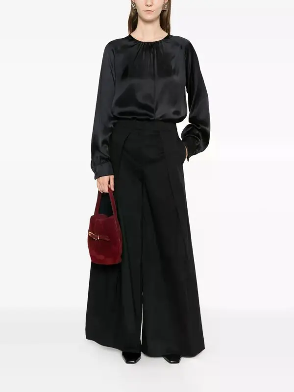 Karl Lagerfeld Pleated Wide Leg Trousers