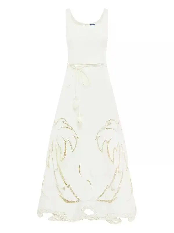 LEO LIN Serafina Appliqué Maxi Dress