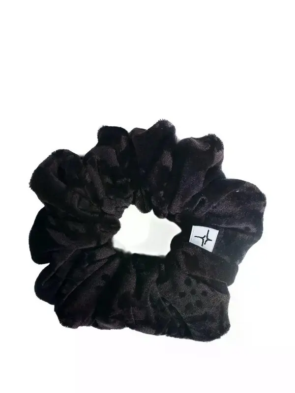 SPARK LE MONDE Velvet Spotted Scrunchie - Black