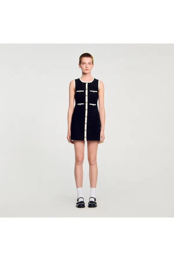 sandro black and white dress Sandro