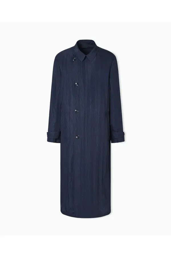 Giorgio Armani Double-breasted Trench Coat - Blue