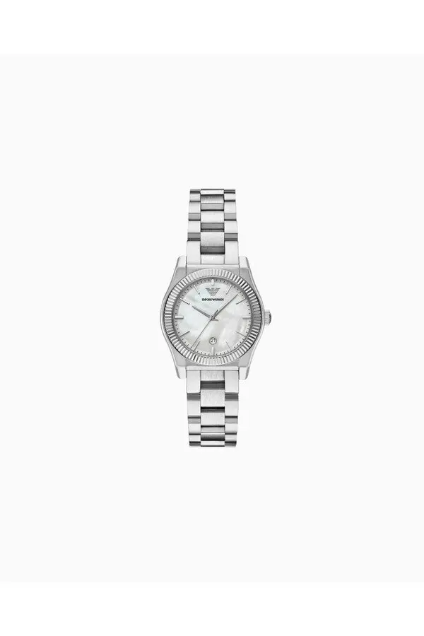 Emporio Armani Three-hand Stainless Steel Watch - Red