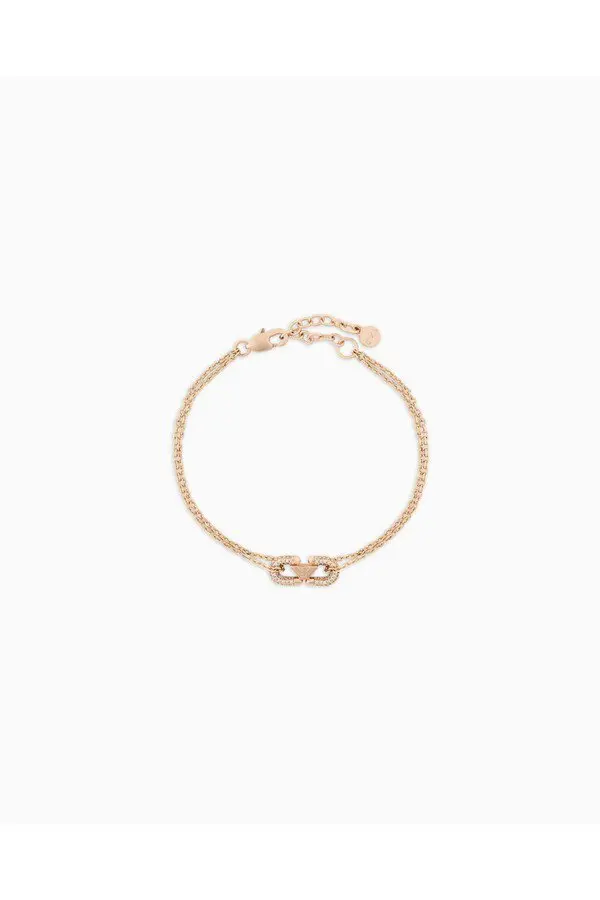 Emporio Armani Rose Gold-tone Id Bracelet - Red