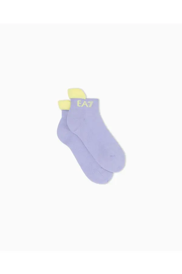 EA7 Tennis Pro Cotton-blend Ankle Socks - Purple