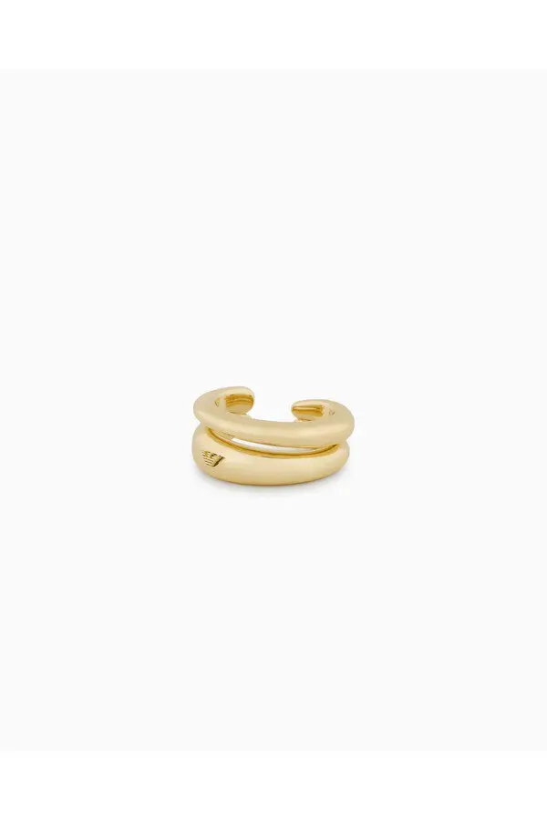 Emporio Armani Gold-tone Brass Ring - Red