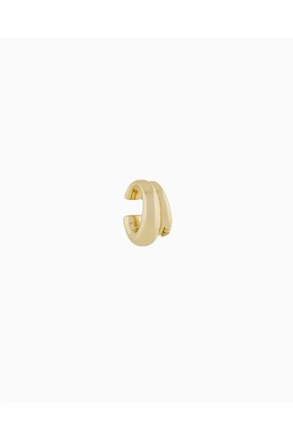 Emporio Armani Gold-tone Brass Earcuff - Red