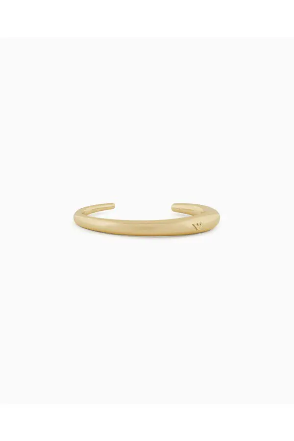 Emporio Armani Gold-tone Brass Cuff Bracelet - Red