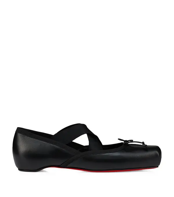 CHRISTIAN LOUBOUTIN Cassiasticina Leather Ballet Flats