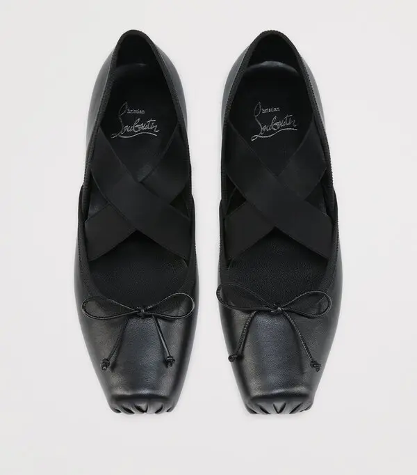 CHRISTIAN LOUBOUTIN Cassiasticina Leather Ballet Flats