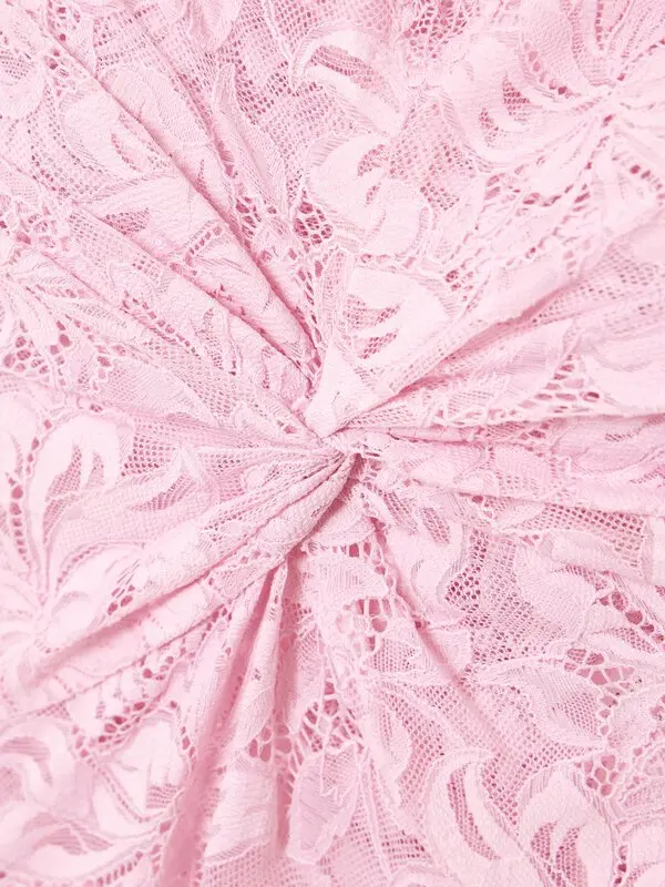 Rabanne Off-the-shoulder Stretch-lace Midi Dress - Pink