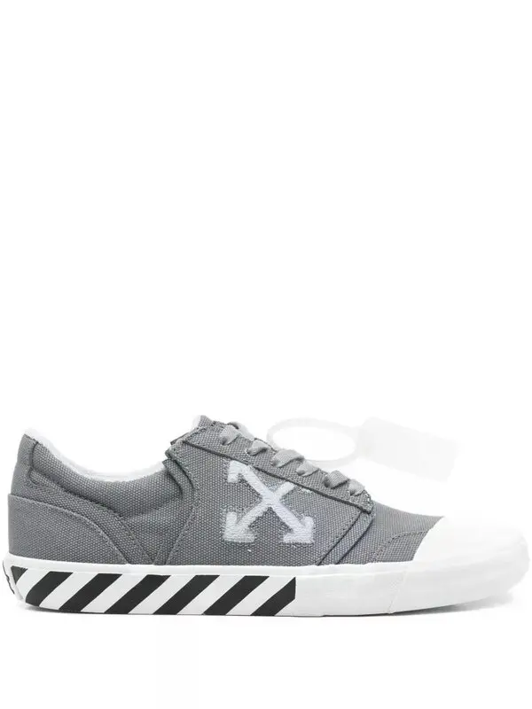 Off-White Stripe-print Sneakers - Grey
