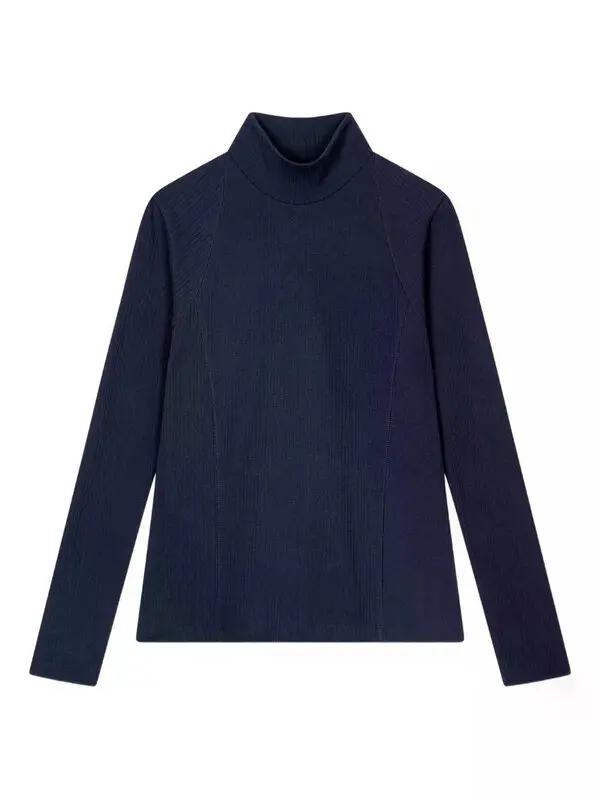 STUDIO TOMBOY High-neck Corduroy Sweater - Blue