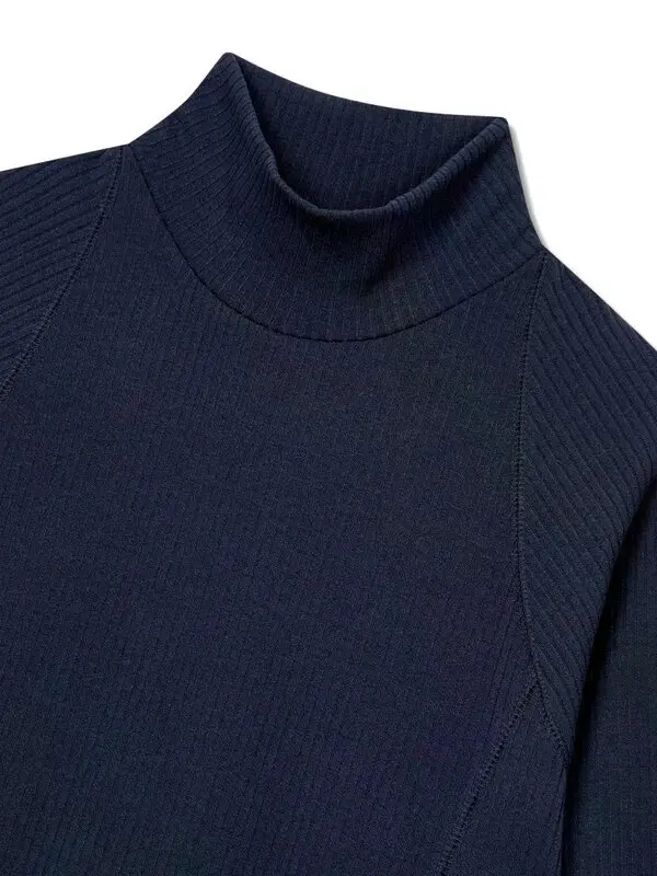 STUDIO TOMBOY High-neck Corduroy Sweater - Blue