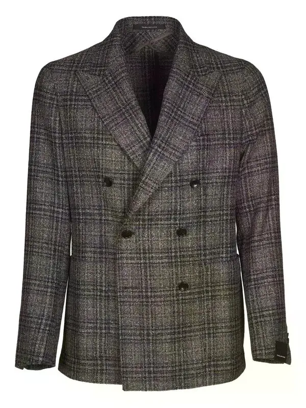 Tagliatore Double-breasted Check Suit Jacket