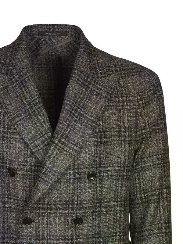 Tagliatore Double-breasted Check Suit Jacket