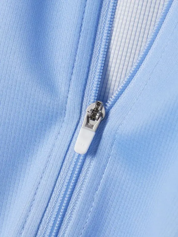Perfect Moment Printed Stretch-jersey Base Layer - Blue