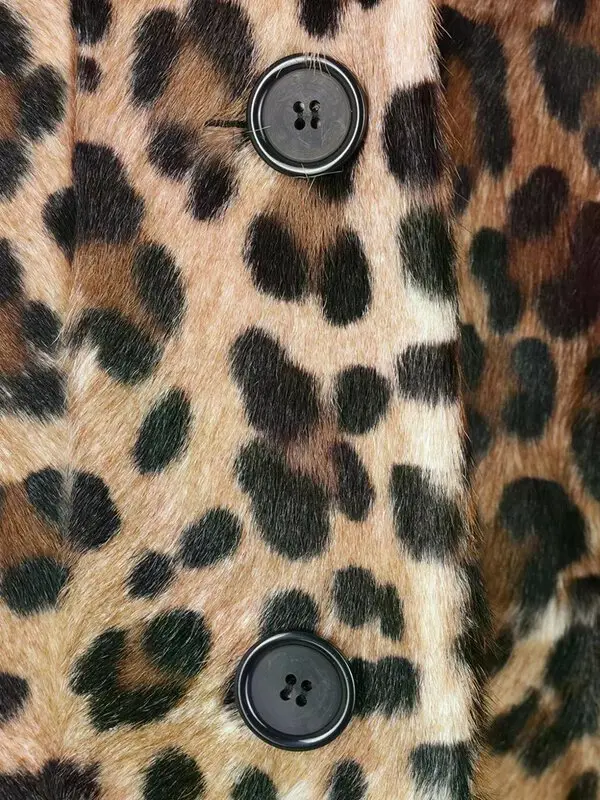 Dolce & Gabbana Leopard Print Coat - Brown