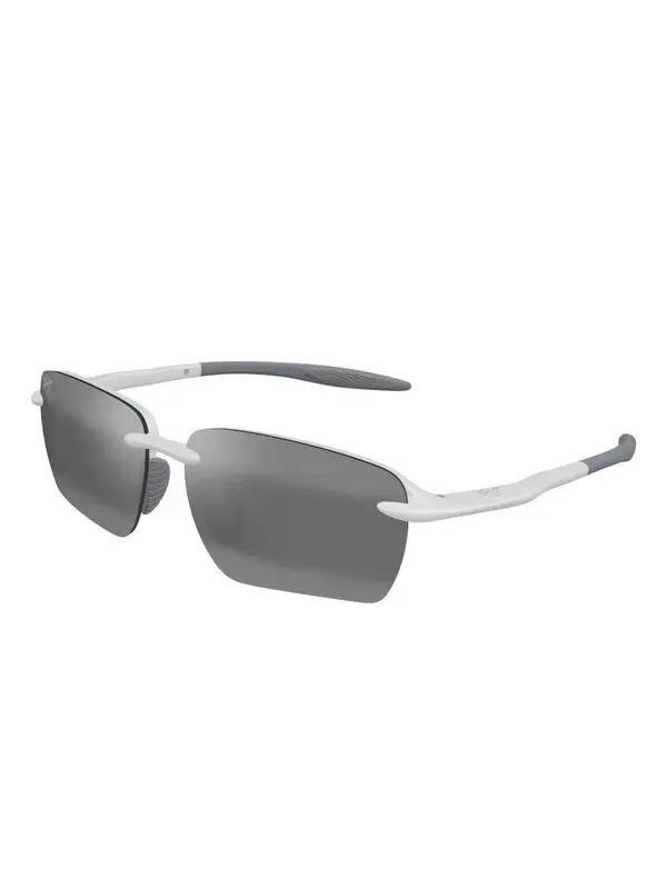 Maui Jim Ho’okipa Ultra G Rectangle-frame Rimless Sunglasses - White