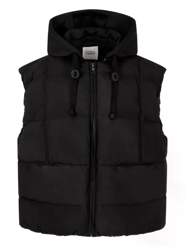 STUDIO TOMBOY Zip-up Gilet - Black