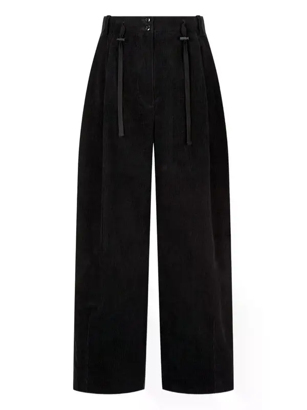 STUDIO TOMBOY Drawstring Corduroy Trousers - Black