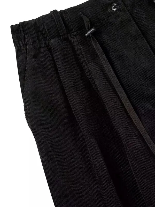 STUDIO TOMBOY Drawstring Corduroy Trousers - Black