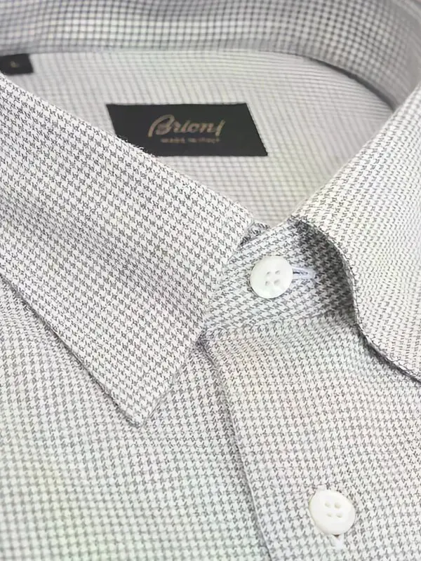 Brioni Houndstooth-pattern Shirt