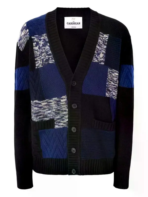Missoni Patchwork V-neck Cardigan - Black