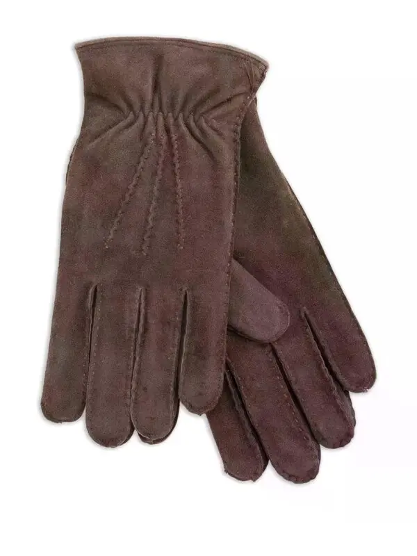 BARBA NAPOLI Stitched Gloves - Brown