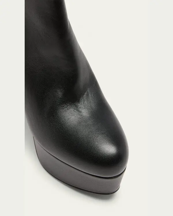 CHRISTIAN LOUBOUTIN 130mm Loo Leather Platform Booties